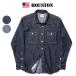 HOUSTON ヒューストン 40511 USA COTTON デニムワークシャツ インディゴ ビンテージ :unh-40511:ブギー ...