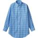 住商モンブランの飲食・カフェ　シャツ、男女兼用、長袖、ブルーチェック_OCAHOL_住商モンブランの飲食・カフェ　シャツ、形態安定素材を使用、豊富なアイテムを自由に組み合わせて、シチュエーションに合わせたコーディネートが可能、さまざまなワー...