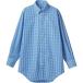 住商モンブランの飲食・カフェ　シャツ、男女兼用、長袖、ブルー　ギンガムチェック_OCAHOL_住商モンブランの飲食・カフェ　シャツ、形態安定素材を使用、豊富なアイテムを自由に組み合わせて、シチュエーションに合わせたコーディネートが可能、さま...