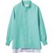 住商モンブランの工場白衣　ブルゾン、男女兼用、長袖、グリーン、袖ネット、腰ネット付_OCAHOL_住商モンブランの工場白衣　ブルゾン、抗菌・透け防止・吸汗速乾・制電機能を付与、毛髪、チリ、ホコリの付着を抑える新素材を採用_OCAHOL_文房...