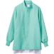 住商モンブランの工場白衣　ブルゾン、男女兼用、長袖、グリーン、袖ネット、腰ネット付、ＥＣＯ商品_OCAHOL_住商モンブランの工場白衣　ブルゾン、抗菌・透け防止・吸汗速乾・制電機能を付与、優れた通気性でムレ感を軽減し、高温多湿環境下でもサラ...