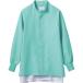 住商モンブランの工場白衣　ブルゾン、男女兼用、長袖、グリーン、袖口ネット付、腰ネット付_OCAHOL_住商モンブランの工場白衣　ジャンパー、抗菌・透け防止・吸汗速乾・制電機能を付与、吸・放湿性に優れた高機能素材で、サラッとした涼しい着心地。...