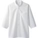 住商モンブランの調理用　シャツ、男女兼用７分袖、ホワイト、スタンドカラータイプ_OCAHOL_住商モンブランの調理用　シャツ、抗菌性を付与した男女兼用７分袖、ポリエステル８５％、綿１５％、スタンドカラーがかわいいデザインが特徴の調理用　シャ...