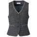 タック入りペプラム切り替えで背中美人！_OCAHOL_繊細なツイードチェックベスト。襟ぐりとポケット口の配色がアクセントです。_OCAHOL_文房具・オフィス・手芸 ＞ 作業服・ユニフォーム ＞ 事務服・スーツ ＞ 事務服（女性用ベスト）