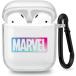 「MARVEL」ロゴデザインのAirPods充電ケース用抗菌ソフトクリアケース_OCAHOL_「MARVEL」ロゴデザインのAirPods充電ケース用抗菌ソフトクリアケースです。菌の繁殖を抑えるSIAA（抗菌製品技術協議会）規格準拠の抗菌加...