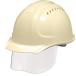 インナーシールド＆ベンチレーション付きのヘルメット。内装SFタイプ。_OCAHOL_ライナー入り標準仕様。飛来落下物・墜落時保護兼用。NPワンタッチアゴひも標準装着。雨垂れ防止溝付き。_OCAHOL_文房具・オフィス・手芸 ＞ 作業服・ユニ...