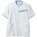 メディカル・介護ウェア/住商モンブラン MONBLANC、CARE UNIFORM ●制菌加工●吸水効果●防汚加工●透け防止効果_OCAHOL_胸元のカラーが効いたアシンメトリーなデザインのメンズジャケットです。襟元のカラーアクセントで襟裏...