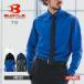 シャツ メンズ 無地 BURTLE バートル 4.0オンス 長袖 BDシャツ(ユニセックス) 715 男女兼用 作業服 UVカット ストレッチ 吸汗 速乾 ドライ 消臭 S-3L :bl ...