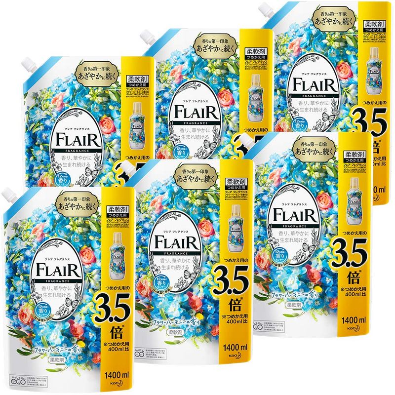 Kao フレア フレグランス フラワーハーモニーの香り 柔軟剤 詰替用 大容量 1400ml × 6個 ハミング フレア フレグランス 柔軟剤 - 最安値・価格比較 - Yahoo ...