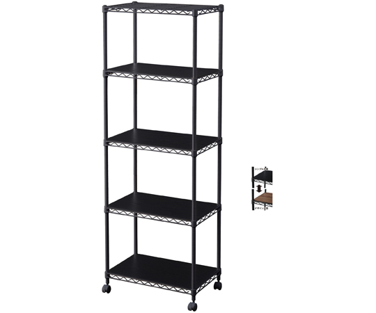 IRIS OHYAMA カラーメタルラック ウッドボード付き 幅55cm CMM-55165B （ブラック） スチールラック本体 - 最安値・価格比較 - Yahoo!ショッピング