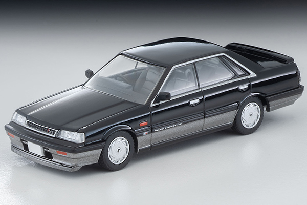 トミーテック LV-N301b 日産 スカイライン 4ドアHT GTS ツインカム24V （黒/銀） 87年式 （1/64スケール ...