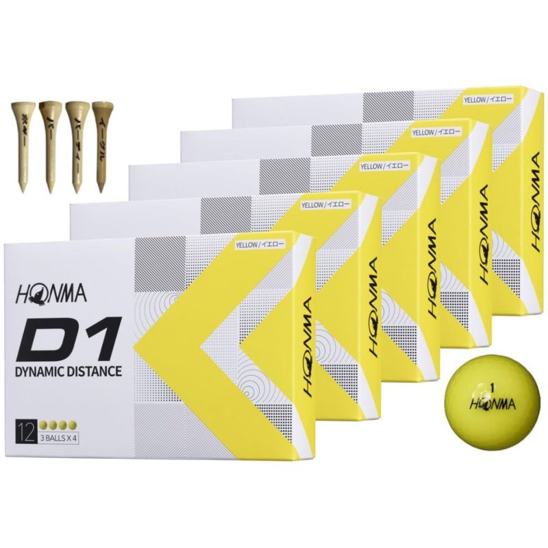 HONMA GOLF HONMA D1ボール （イエロー） 2022年モデル 5ダース HONMA D1 ゴルフボール - 最安値・価格比較 - Yahoo!ショッピング｜口コミ・評判からも探せる
