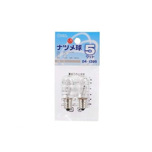 OHM 【2個パック】 ナツメ電球 クリア 100-110V 5W T20形 E12口金 LB-T0205-C/2P 白熱電球 - 最安値・価格比較 - Yahoo!ショッピング