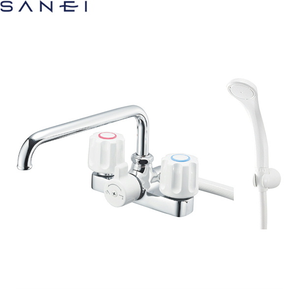 SANEI（水栓金具） SANEI ツーバルブデッキシャワー混合栓 SK710-W-13 シャワー、バス水栓 - 最安値・価格比較 - Yahoo!ショッピング｜口コミ・評判からも探せる