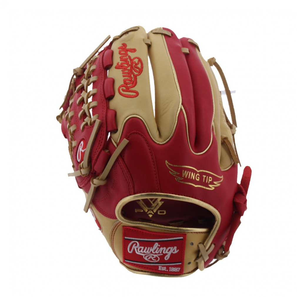 Rawlings HYPER TECH COLOR SYNC オールフィールダー 左投 （スカーレット/キャメル） GR4HTCN55W-SC/CAM HYPER TECH（ローリングス ...