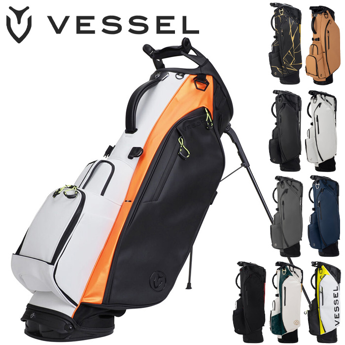 VESSEL（スポーツ） VESSEL PLAYER 4.0 Stand Double Strap（Iridium） キャディバッグ - 最 ...