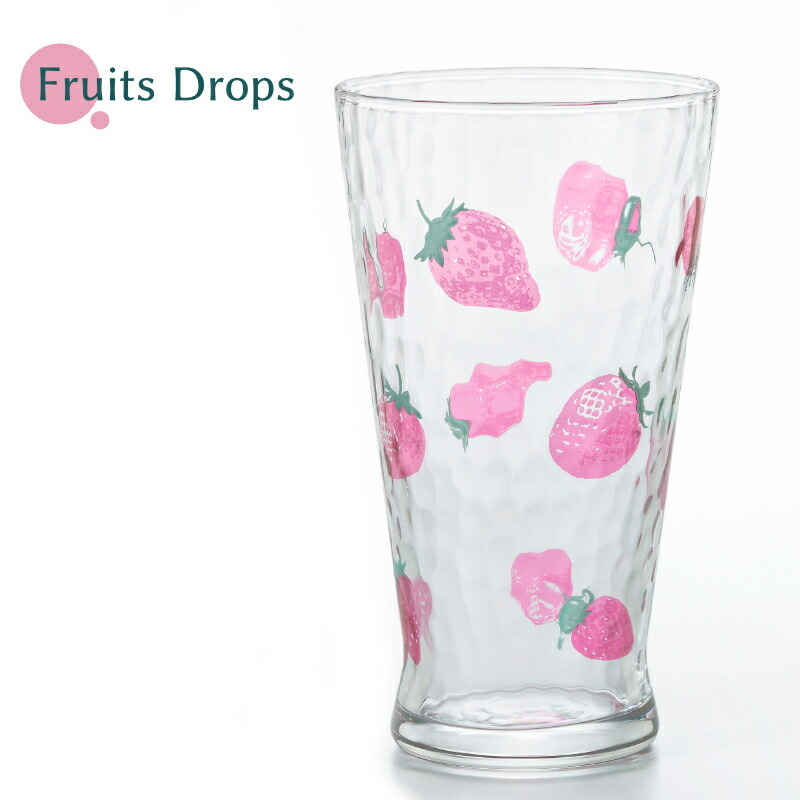 石塚硝子 フルーツドロップ タンブラーL 385ml （イチゴ） ADERIA コップ、グラス - 最安値・価格比較 - Yahoo!ショッピング