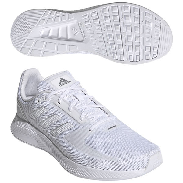adidas ランファルコン2.0 FY9612 （フットウェアホワイト×フットウェアホワイト×シルバーメタリック） メンズランニングシューズ ...