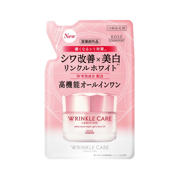 KOSE グレイス ワン リンクルケア ホワイト モイストリペア ジェルクリーム EX 90g×3（つめかえ用）（医薬部外品） コーセーコスメポート GRACE ONE オールインワンスキン ...