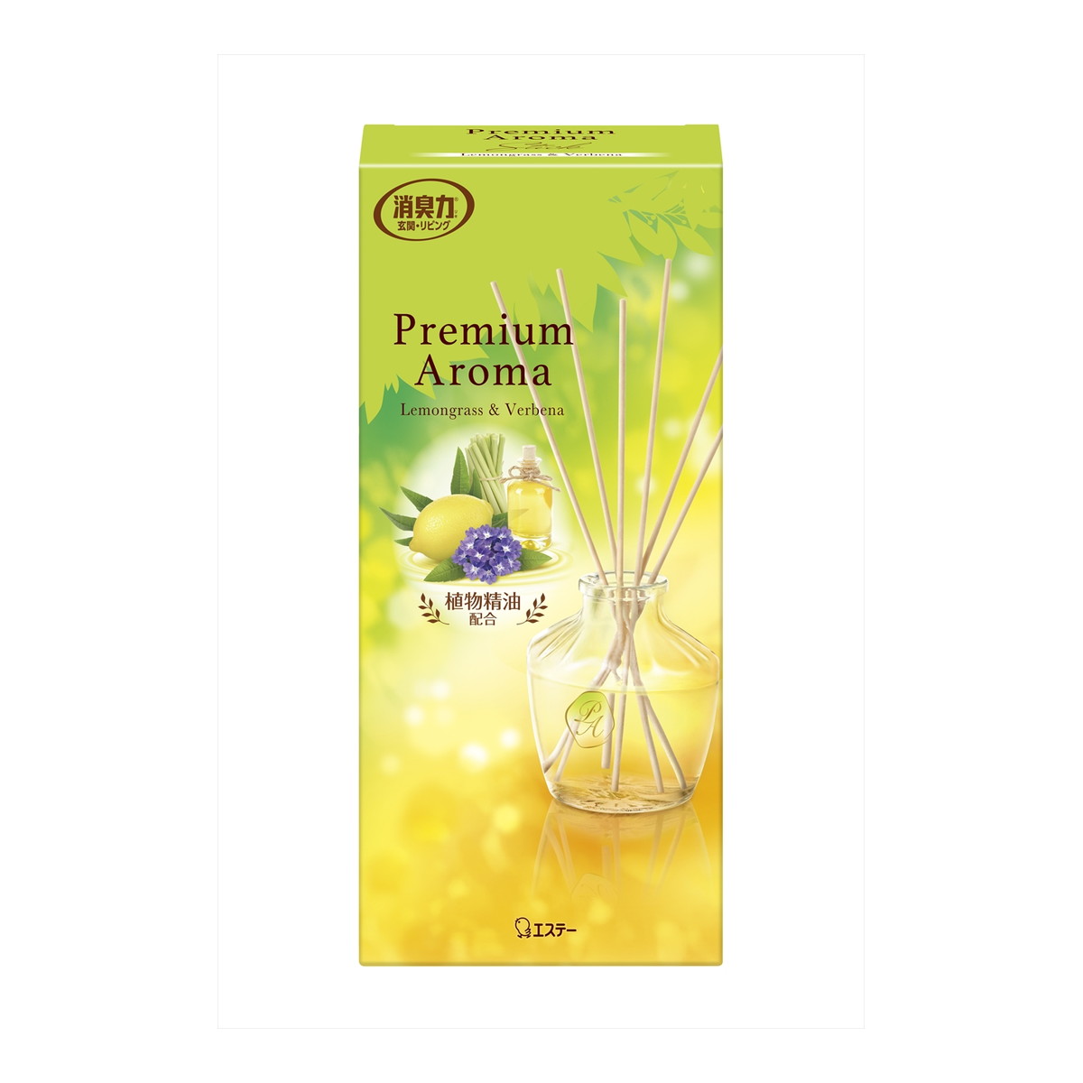 エステー 玄関・リビング用 消臭力 Premium Aroma Stick レモングラス＆バーベナ 本体 65ml×14個 消臭力 Premium Aroma 部屋用（芳香剤、消臭剤） - 最 ...