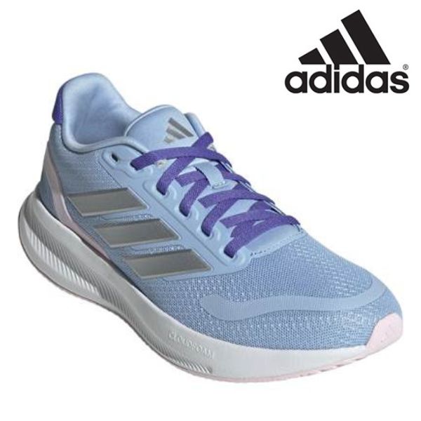 adidas CORE FAITO 5.0 J IE8584 （グローブルー/シルバーメタリック/クリアピンク） ランニングシューズ ジュニア ...