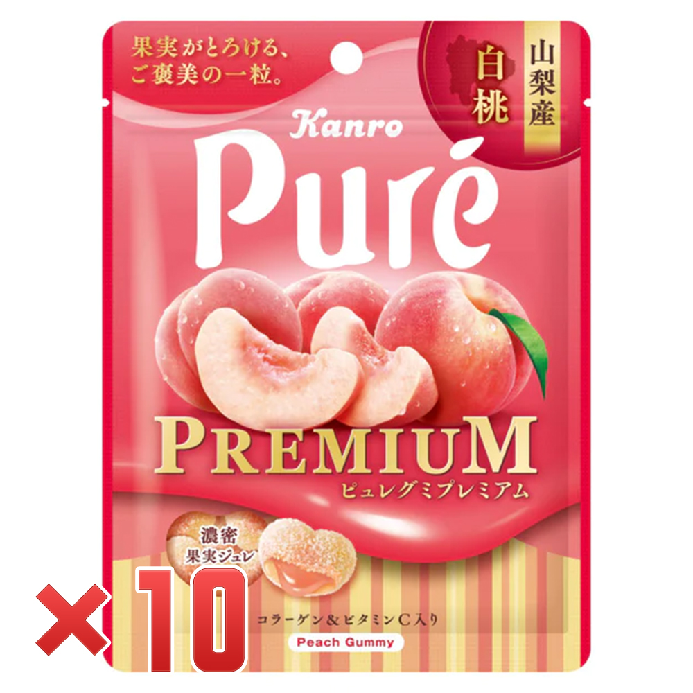 Kanro カンロ ピュレグミ プレミアム山梨産白桃 54g×10袋 グミ、ジェリービーンズ - 最安値・価格比較 - Yahoo!ショッピング｜口コミ・評判からも探せる
