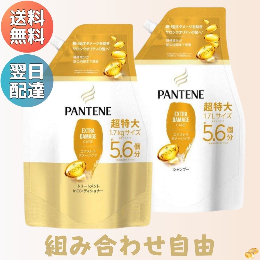 P&G パンテーン エクストラダメージケア シャンプー＆トリートメントコンディショナー 詰め替えセット（1700ml＋1700g）×1個 パンテーン レディースヘアシャンプー - 最安値・価格 ...