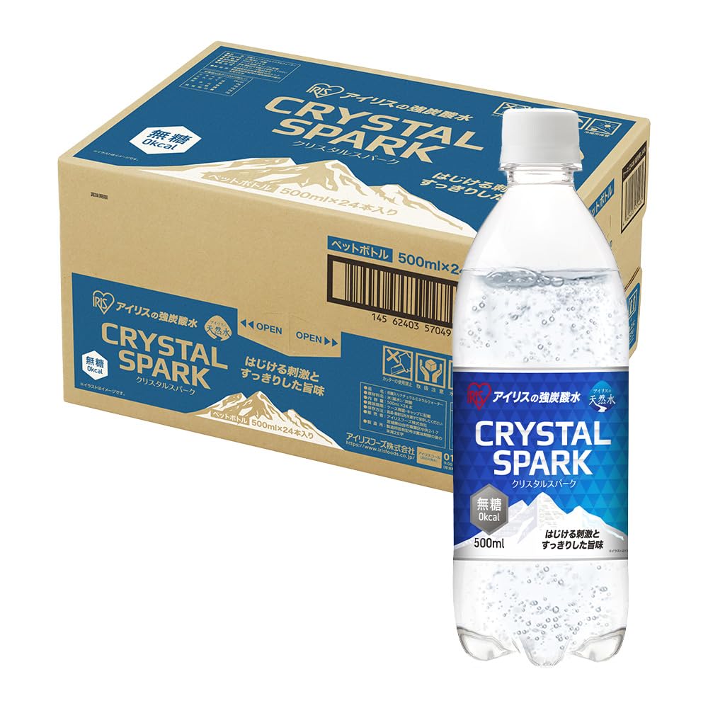 IRIS OHYAMA アイリス CRYSTAL SPARK クリスタルスパーク プレーン 500ml × 24本 ペットボトル 発泡水、炭酸水 - 最安値・価格比較 - Yahoo ...