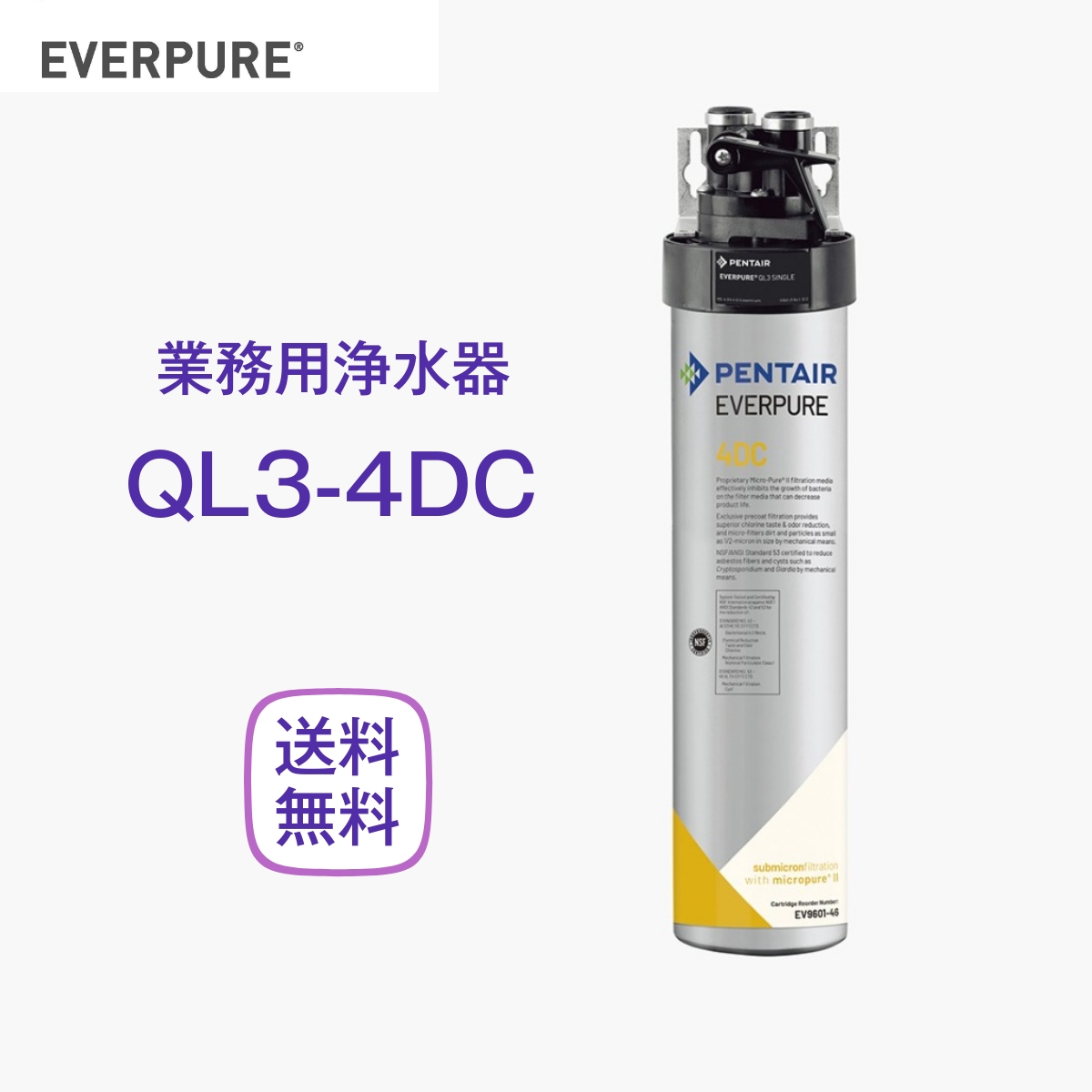 エバーピュア 業務用浄水器 QL3-4DC ビルトイン浄水器 - 最安値・価格比較 - Yahoo!ショッピング｜口コミ・評判からも探せる