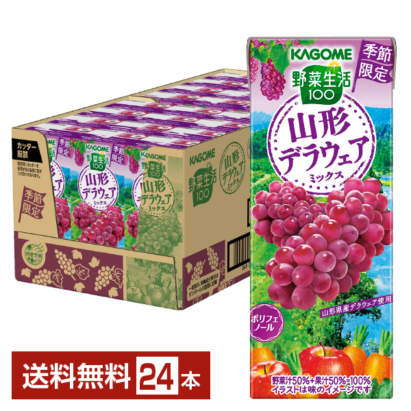 KAGOME 野菜生活100 山形デラウェアミックス 195ml×24本 紙パック 野菜生活100 野菜ジュース - 最安値・価格比較 - Yahoo!ショッピング｜口コミ・評判からも探せる
