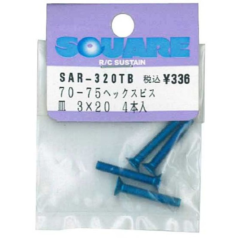 SQUARE 3x15 70-75ジュラ ヘックス皿ビス（タミヤブルー/4本入） SAR-315TB ラジコンパーツ、アクセサリー - 最安値 ...