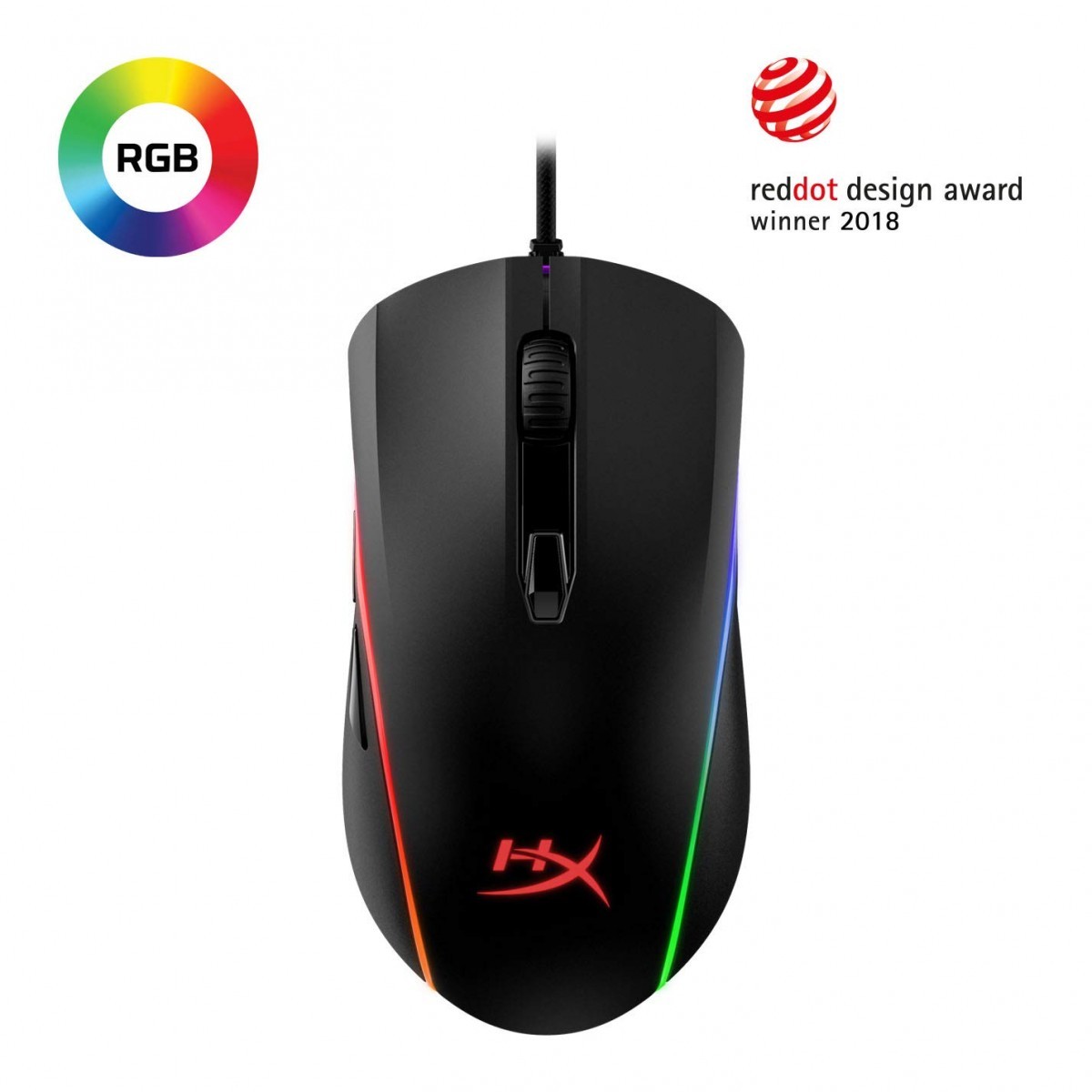 日本HP HyperX Pulsefire Surge RGB ゲーミングマウス HX-MC002B （ブラック） HyperX マウス ...