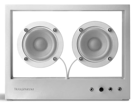 TRANSPARENT Hi-Fi Bluetoothスピーカー Small Transparent Speaker メタル スマホ対応 ...