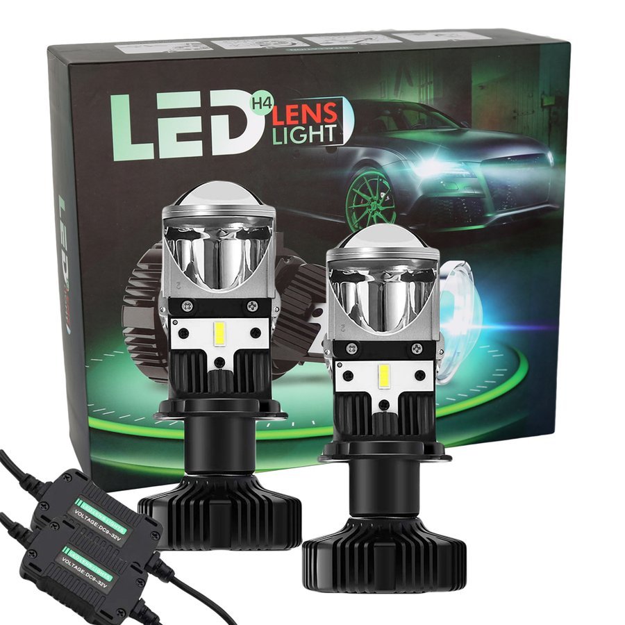 LEDヘッドライト H4 Hi/Lo ミニプロジェクターレンズ DC12V 80W 10000ルーメン 6500K ホワイト CREE ファンレス 2本セット LED - 最安値・価格比較 ...