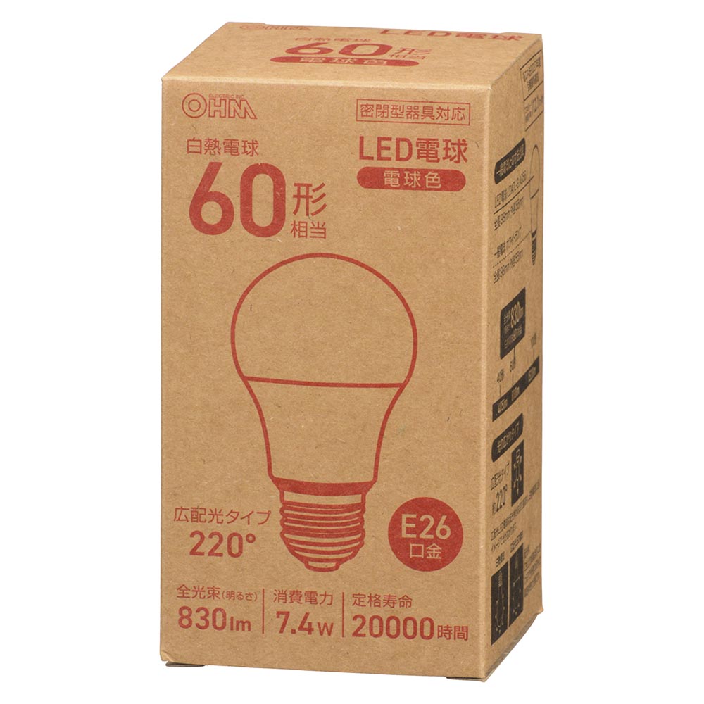 OHM LED電球 LDA7L-G AG56 （電球色） ×1個 LED電球、LED蛍光灯 - 最安値・価格比較 - Yahoo!ショッピング