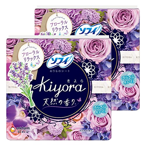 unicharm ソフィ Kiyora 天然の香り フローラルリラックスの香り 羽なし 14cm 72コ入り×2コ ソフィ（ユニ・チャーム） おりものシート - 最安値・価格比較 ...