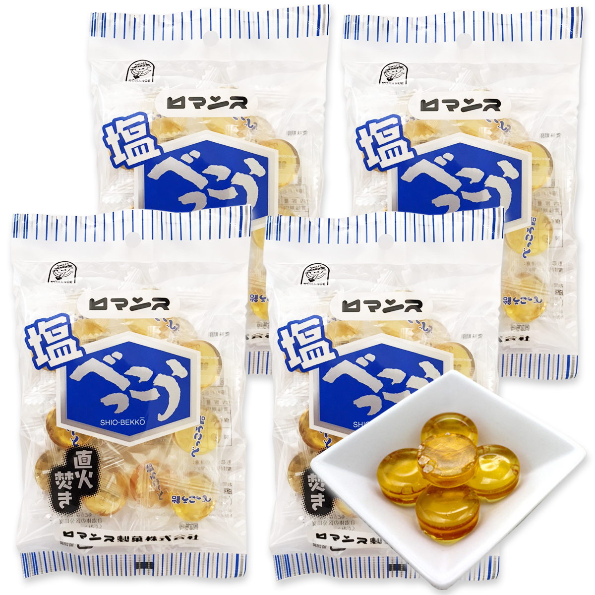 ロマンス製菓 塩べっこう飴 98g×4袋 飴、ソフトキャンディ - 最安値・価格比較 - Yahoo!ショッピング｜口コミ・評判からも探せる