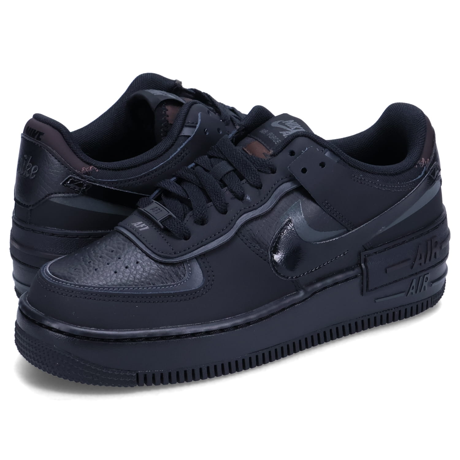 NIKE WMNS AIR FORCE 1 SHADOW "BLACK ANTHRACITE VELVET BROWN" FB7582-001 ...