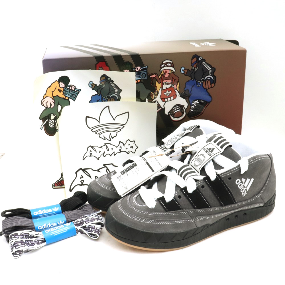 adidas YNUK × ADIMATIC MID "GREY FIVE CORE BLACK OFF WHITE" IE2174 （グレーファイブ/コアブラック/オフホワイト ...