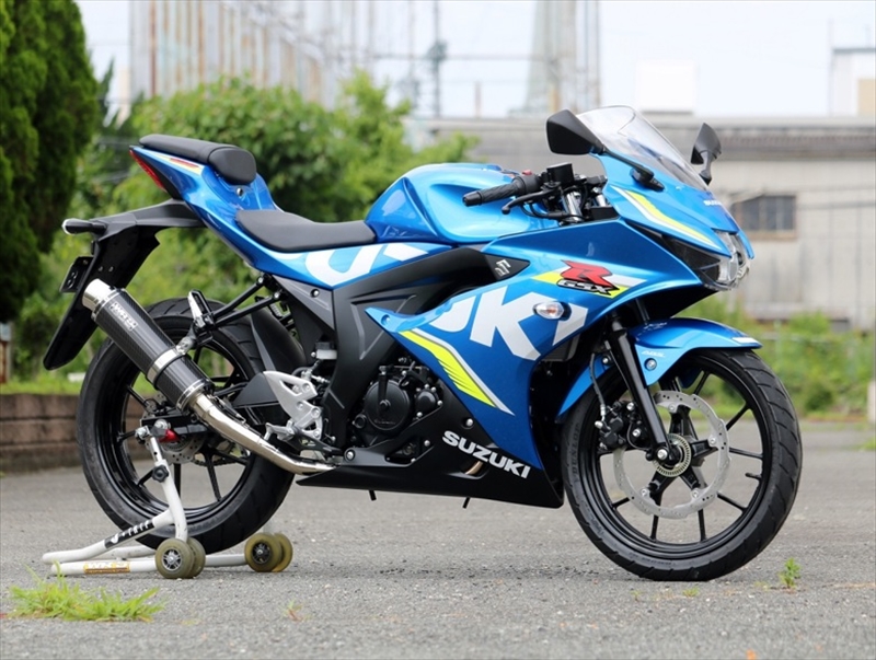 WR'S ラウンドタイプ フルエキゾースト GSX-R125/GSX-R150（2018-2021） SC3125JM（カーボン） バイク用 ...