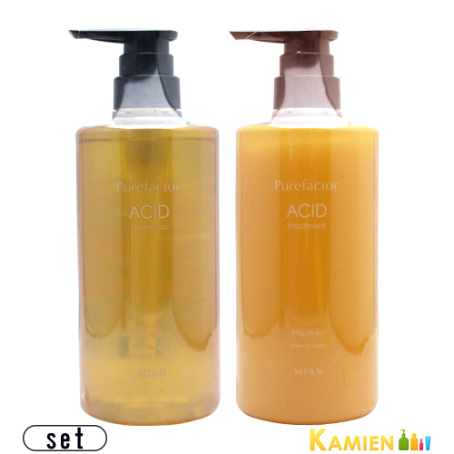 MIAN BEAUTY MIAN ピュアファクター アシッドシャンプー＆トリートメント セット（600ml＋590g）×1個 Purefactor ヘアシャンプー - 最安値・価格比較 ...