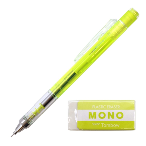 トンボ鉛筆 トンボ鉛筆 シャープ モノグラフクリア＆MONO消しゴムパック （ライム） PPA-241C MONO シャープペンシル - 最 ...