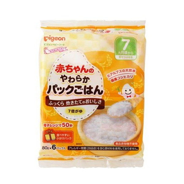 Pigeon ピジョン 赤ちゃんのやわらかパックごはん 7カ月頃から 480g（80g×6パック入）×6セット 赤ちゃんのやわらかパックごはん 離乳食、ベビーフード - 最安値・価格比較 ...