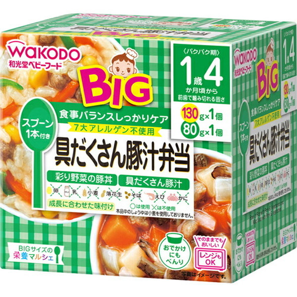 和光堂 和光堂 BIGサイズの栄養マルシェ 1歳4カ月頃から 具だくさん豚汁弁当 210g（130g・80g×各1パック入）×8箱 栄養マルシェ 離乳食、ベビーフード - 最安値・価格比較 ...