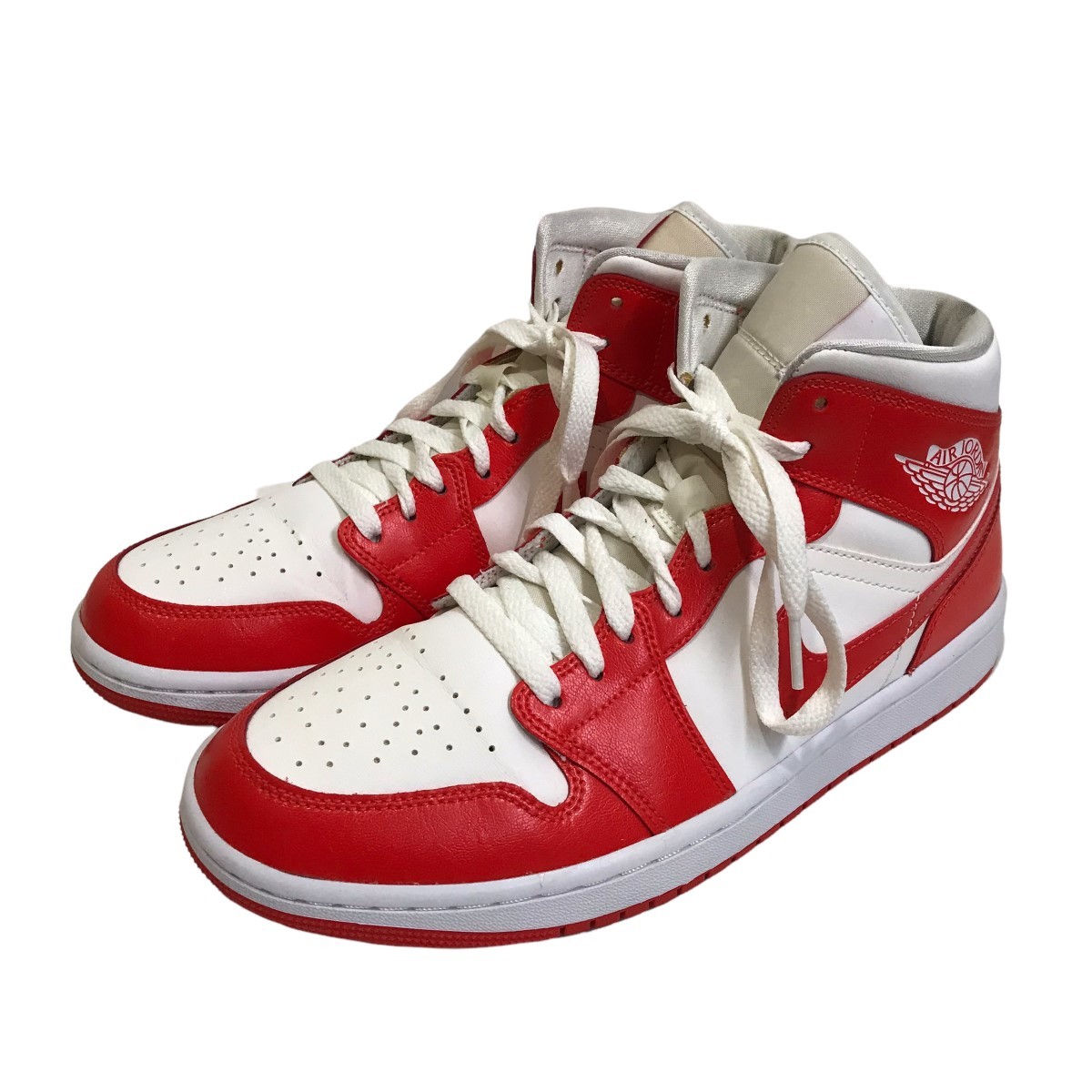 NIKE WMNS AIR JORDAN 1 MID "WHITE HABANERO RED" BQ6472-116 （ホワイト/ホワイト ...