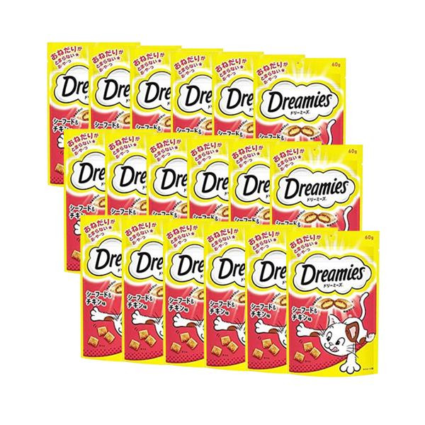 MARS（ペット用品、食品） ドリーミーズ シーフード＆チキン味 60g Dreamies - 最安値・価格比較 - Yahoo!ショッピング