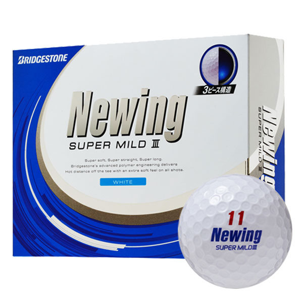 ブリヂストンスポーツ NEWING SUPER MILD 3 （ホワイト） 1ダース BRIDGESTONE GOLF Newing ゴルフボール - 最安値・価格比較 - Yahoo!ショッピング