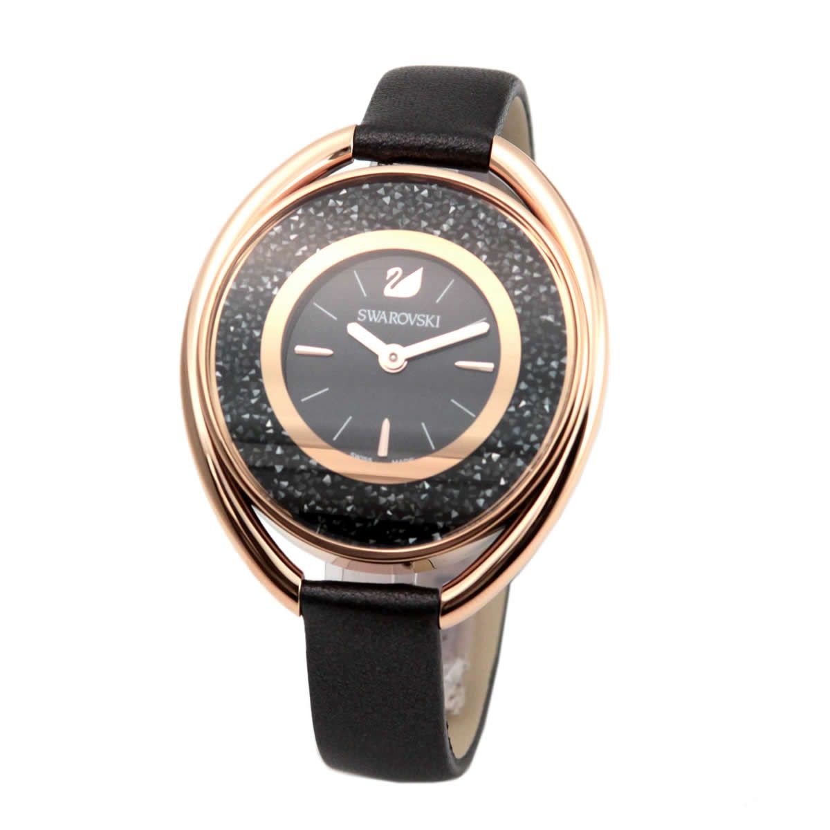 SWAROVSKI クリスタルライン オーバル 5230943 （ローズゴールド/ダークグレー） レディースウォッチ - 最安値・価格比較 ...