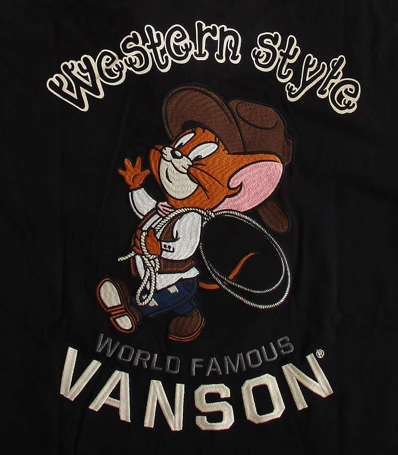 VANSON（バンソン） トムとジェリー ポロシャツ メンズ 半袖 刺繍 トム