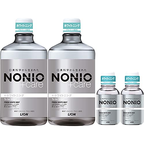 LION NONIO（ノニオ）プラスホワイトニング デンタルリンス フレッシュホワイトミント 1000ml × 2本 ＋ ミニリンス80ml × 2本 NONIO マウスウォッシュ - 最安値 ...